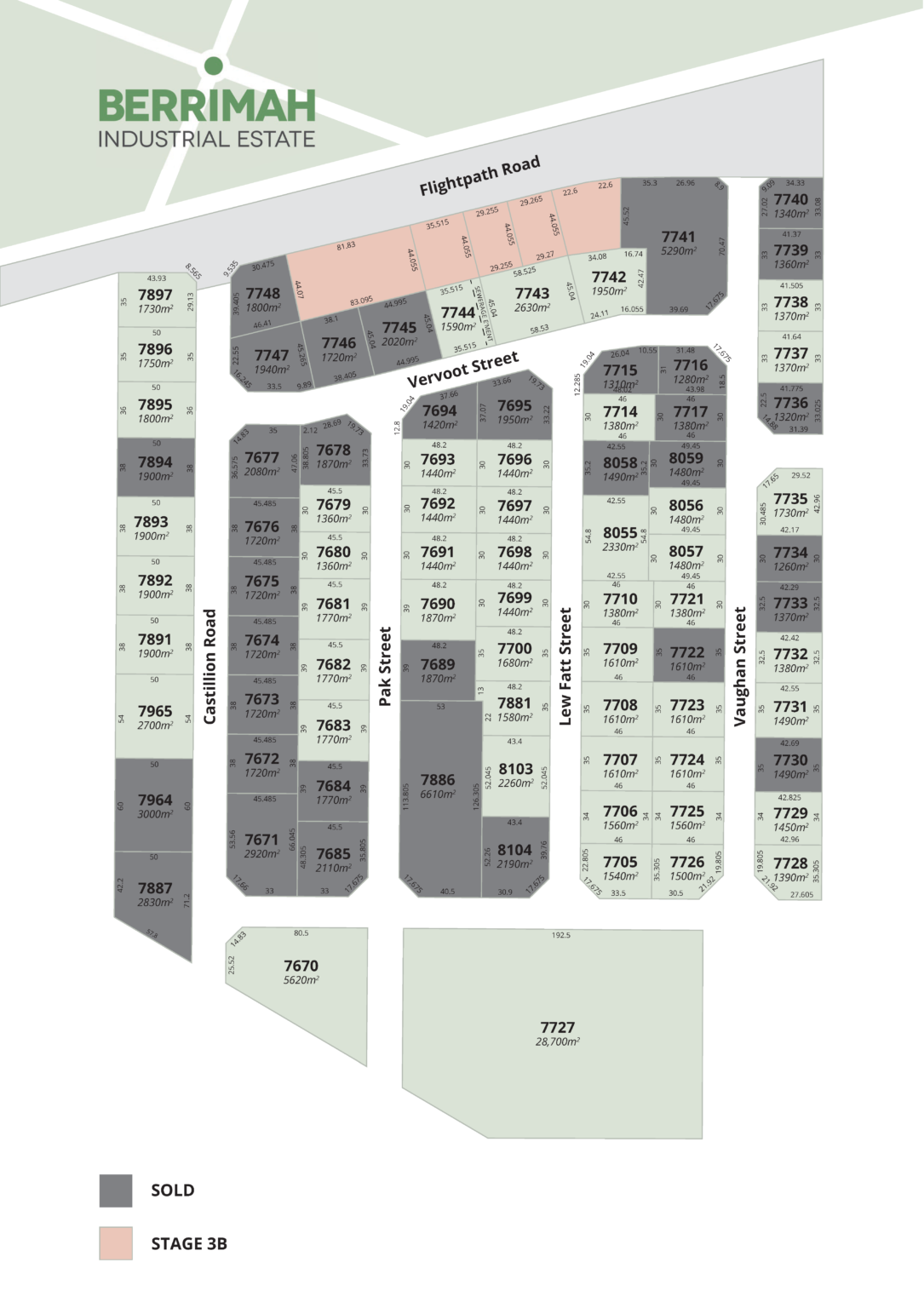 Subdivision Map – Berrimah Industrial Estate